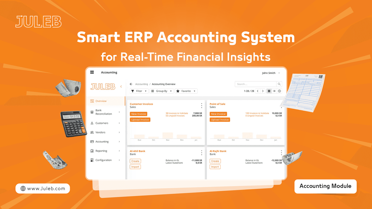 Smart ERP Accounting System for Real-Time Financial Insights
